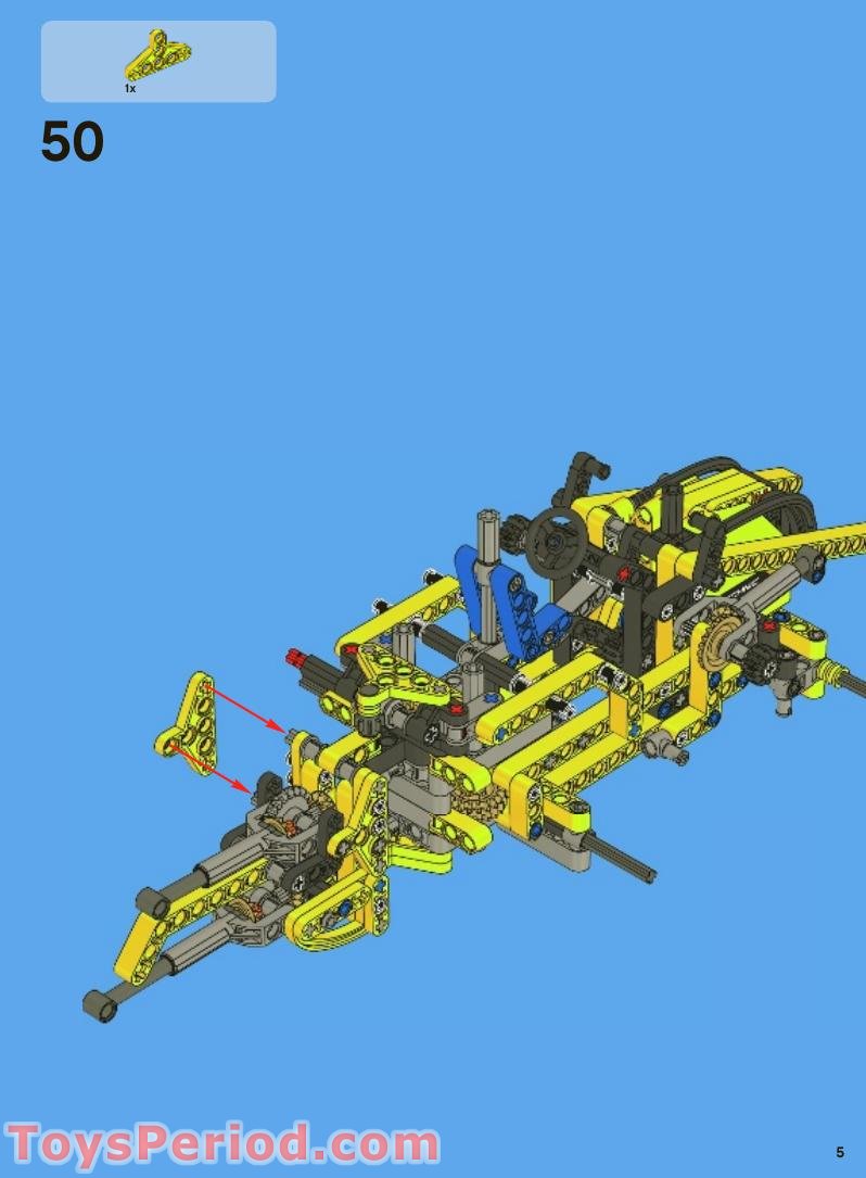 LEGO 8069 Backhoe Loader Instructions and Parts List