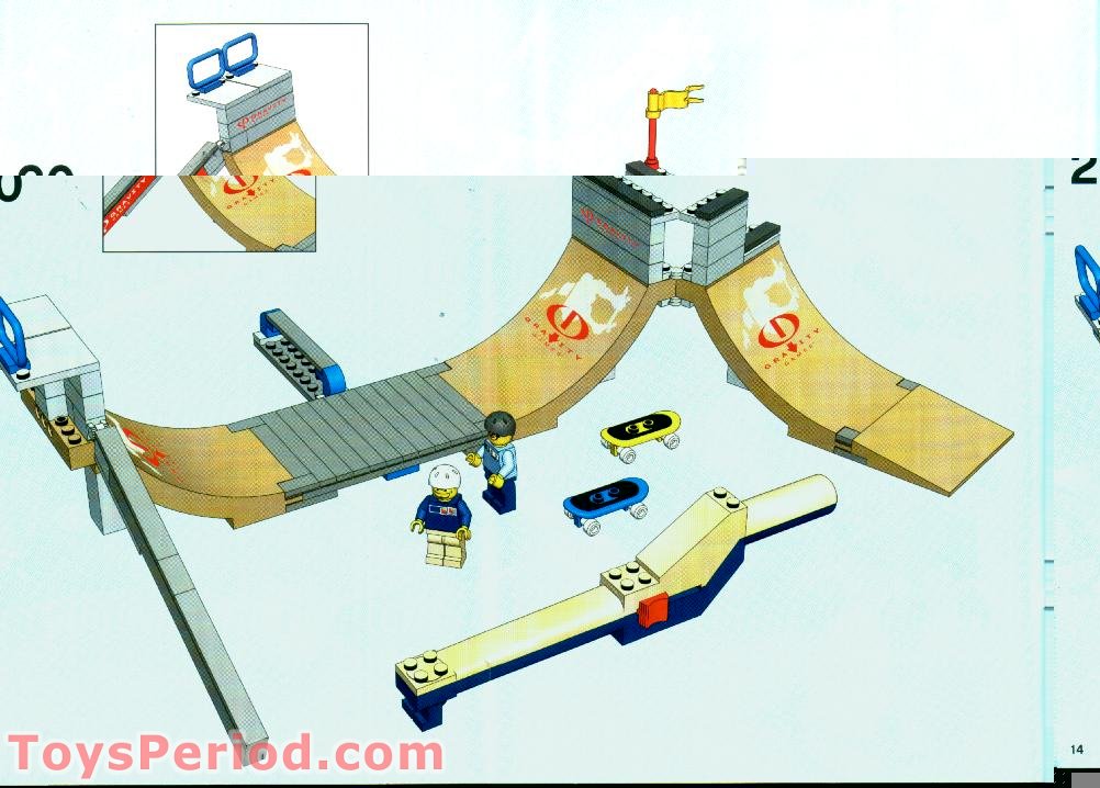 LEGO 3537 Skateboard Vert Park Challenge Instructions and Parts List