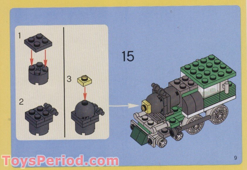 LEGO 4837 Mini Trains Instructions and Parts List