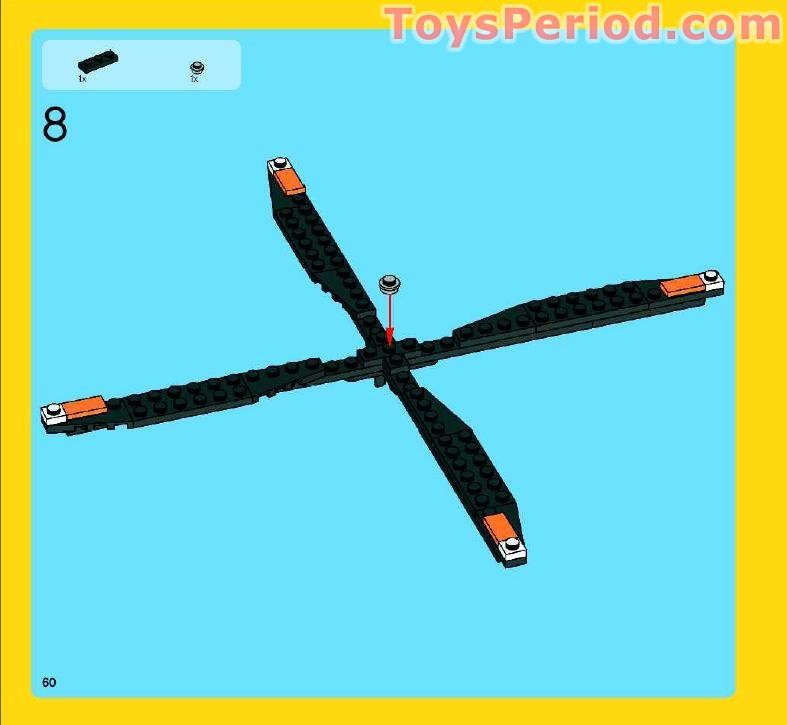 LEGO 4995 Cargo Copter Instructions and Parts List