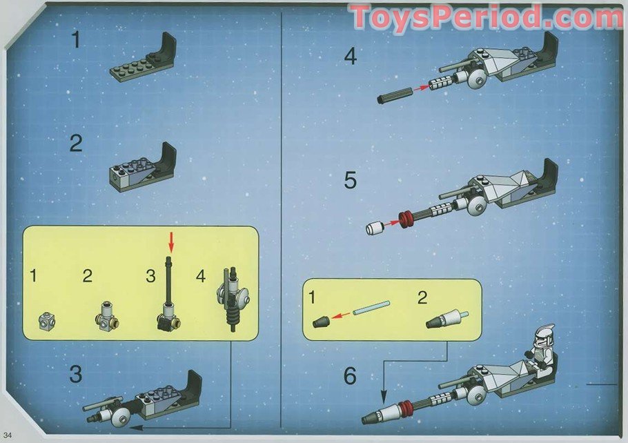LEGO 4482 AT-TE Instructions and Parts List