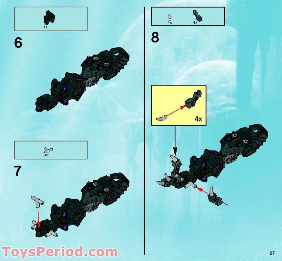 LEGO 8923 Hydraxon Instructions and Parts List