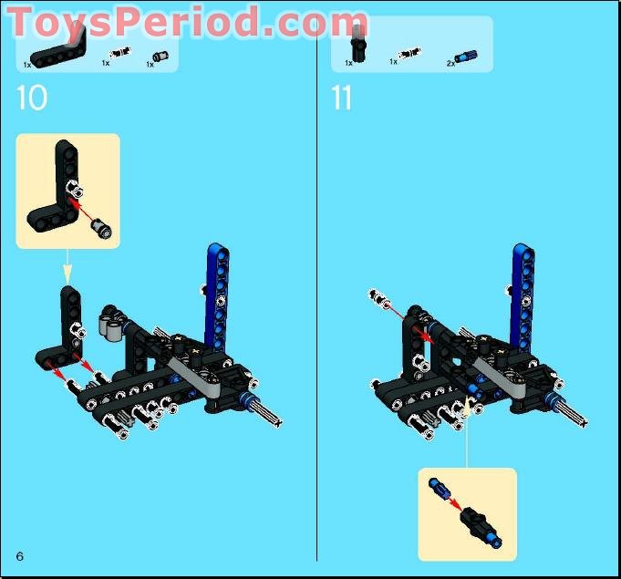 LEGO 8415 Dump Truck Instructions and Parts List