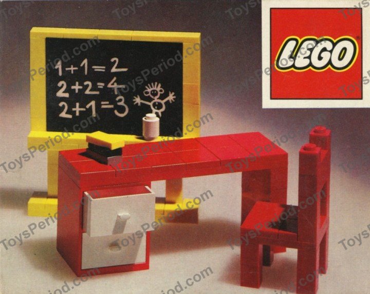 LEGO 291 Blackboard and School Desk Instructions and Parts List