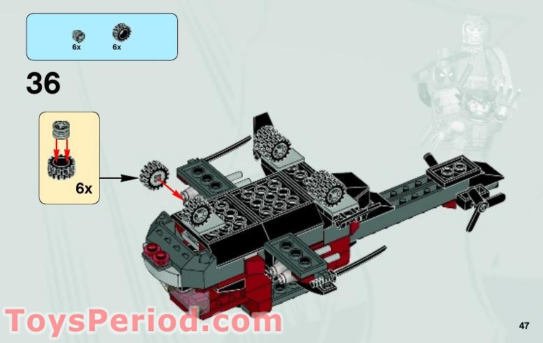 LEGO 6866 Wolverine's Chopper Showdown Instructions and Parts List