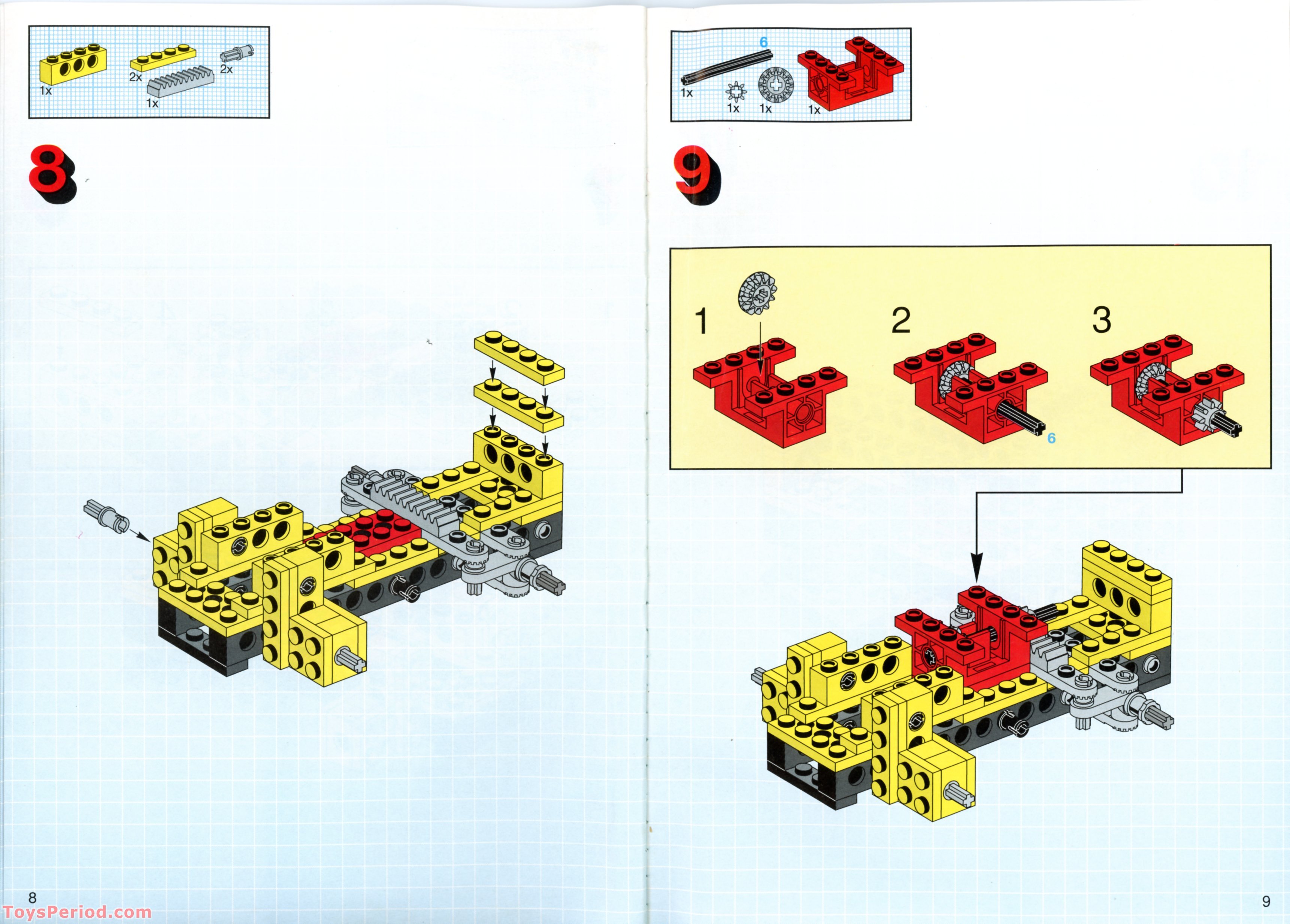 LEGO 8235 Front End Loader Instructions and Parts List