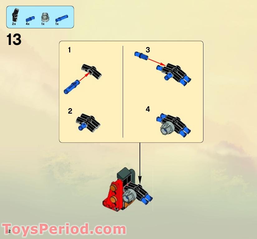 LEGO 9448 Samurai Mech Instructions and Parts List