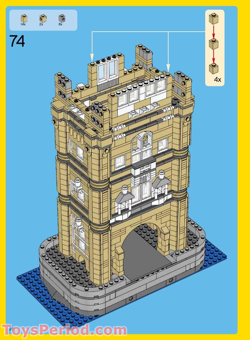 LEGO 10214 Tower Bridge Instructions and Parts List