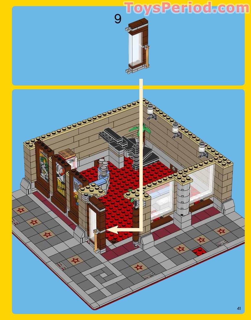LEGO 10232 Palace Cinema Instructions and Parts List