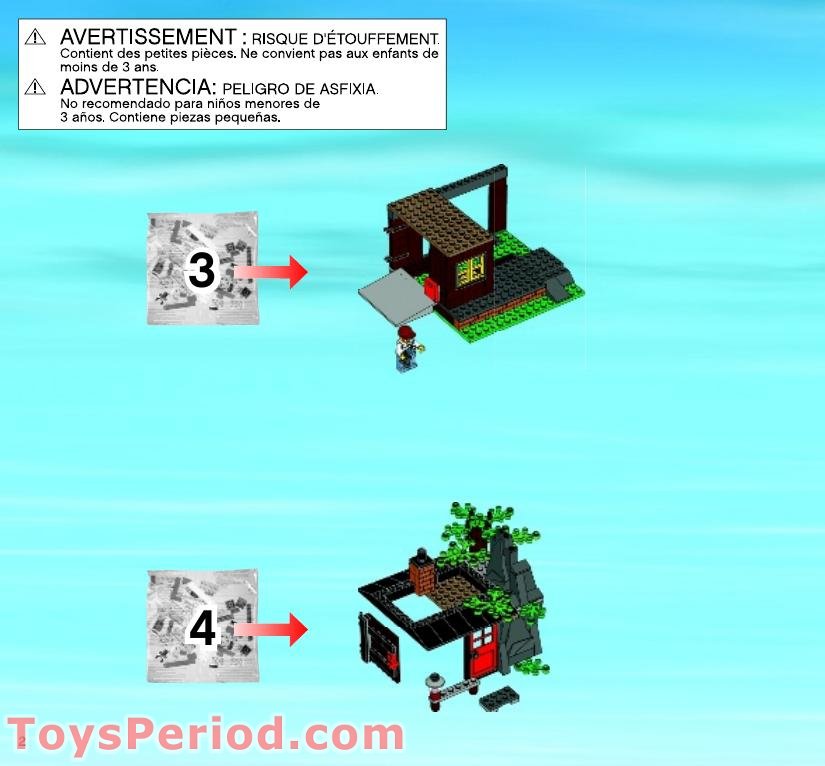 LEGO 4438 Robber's Hideout Instructions and Parts List