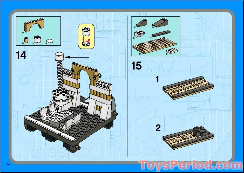 LEGO 10123 Cloud City Instructions and Parts List