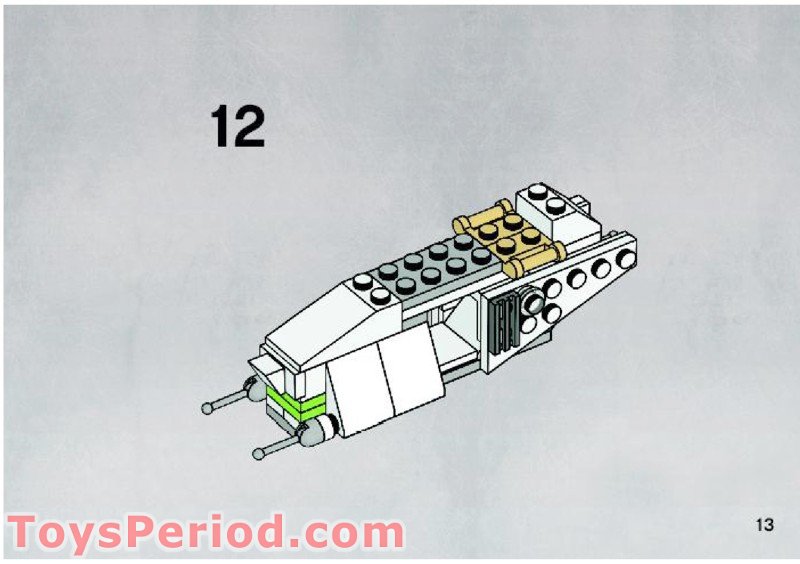 LEGO 20010 Mini Republic Gunship Instructions and Parts List