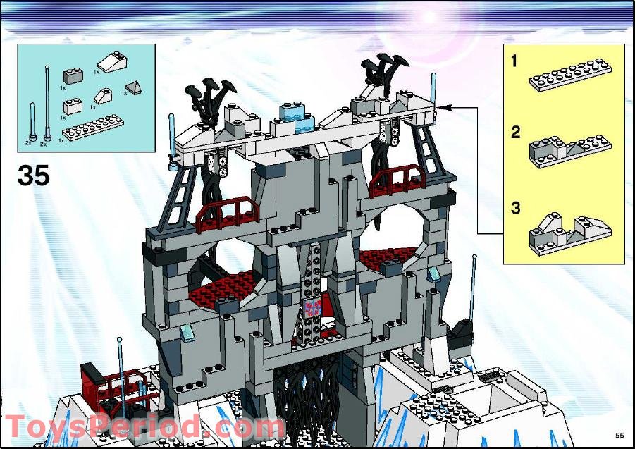 LEGO 4748 Ogel's Mountain Fortress Instructions and Parts List