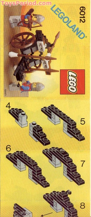 LEGO 6012 Siege Cart Instructions and Parts List