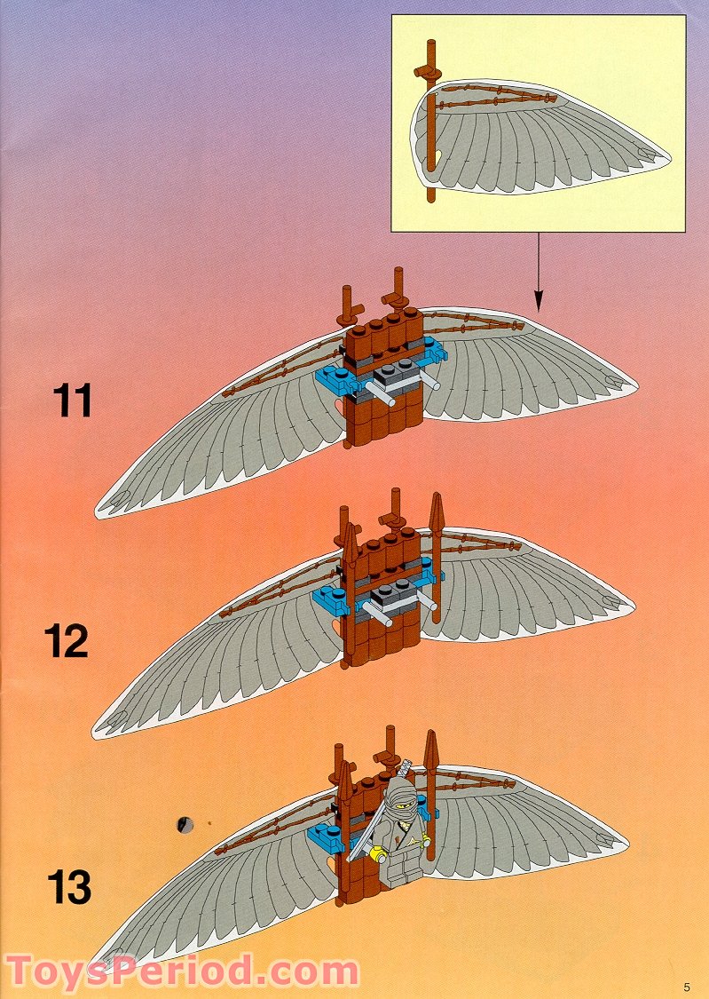 LEGO 6093 Flying Ninja Fortress Instructions and Parts List