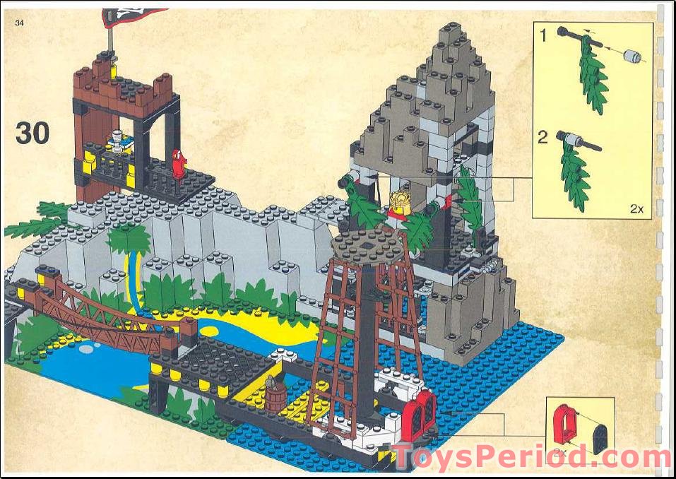 LEGO 6281 Pirates Perilous Pitfall Instructions and Parts List