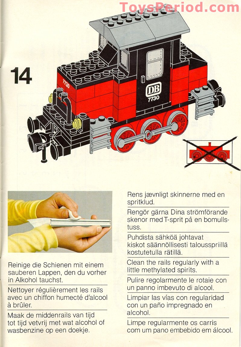 LEGO 7730 Electric Goods Train Instructions and Parts List