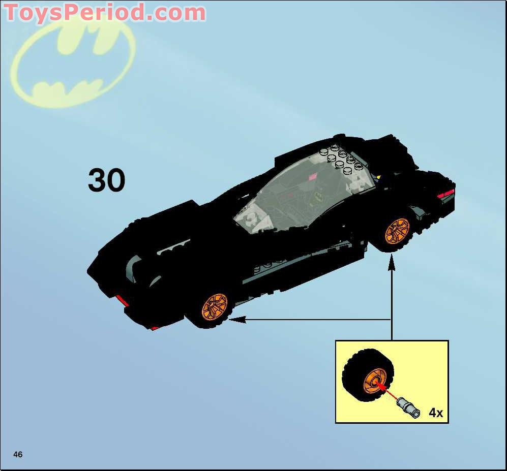 LEGO 7781 The Batmobile: Two-Face's Escape Instructions and Parts List