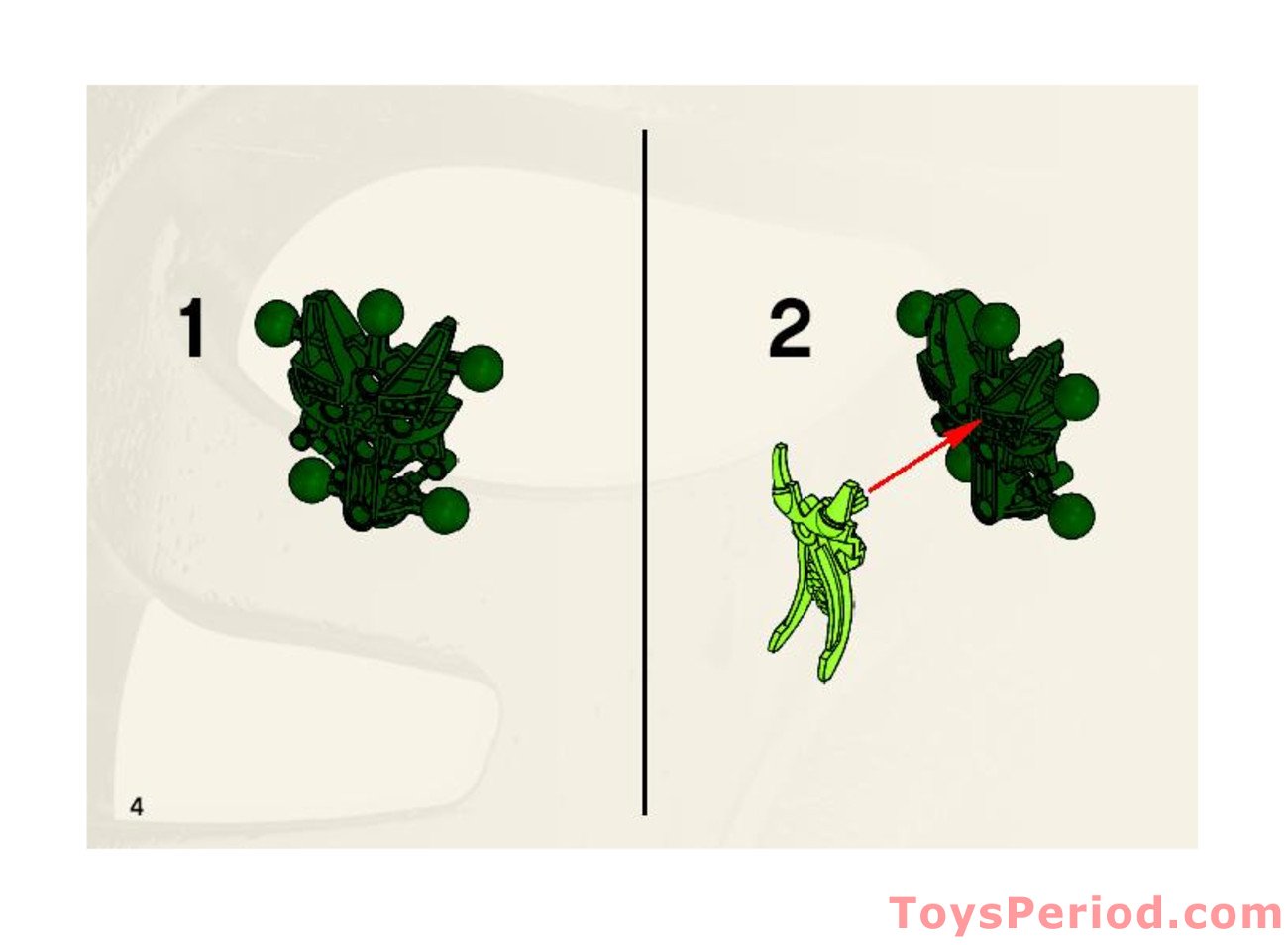 LEGO 7117 Bionicle Stars - Gresh Instructions and Parts List