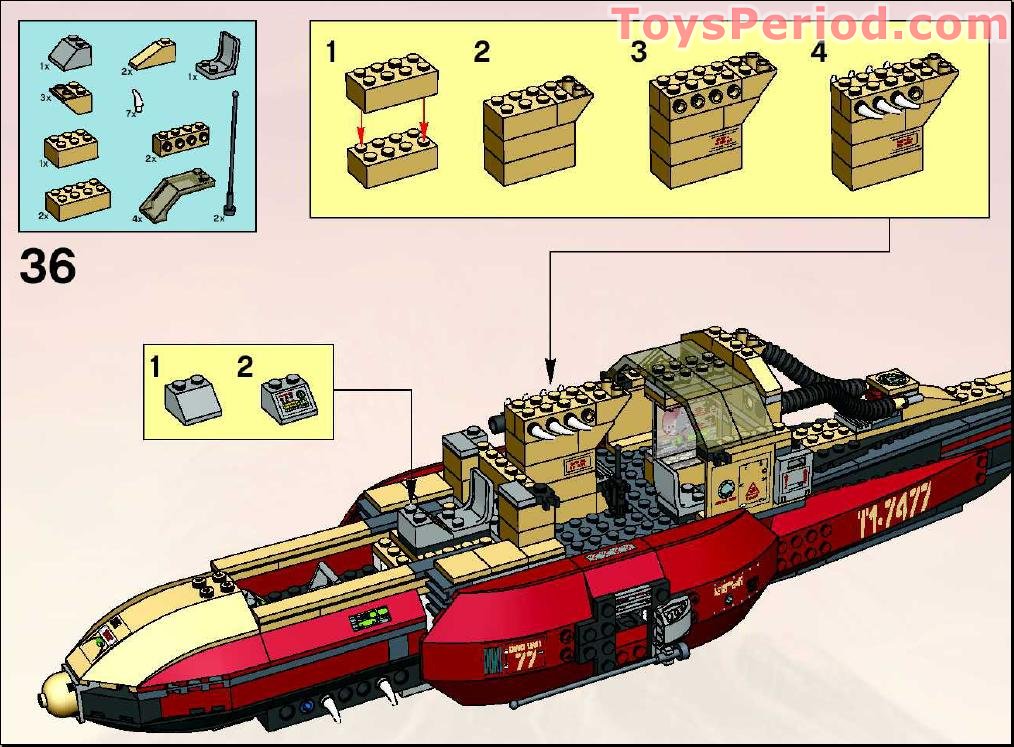 LEGO 7298 Dino Air Tracker Instructions and Parts List