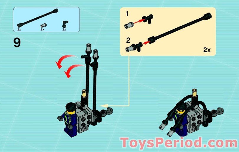 LEGO 8631 Mission 1: Jetpack Pursuit Instructions and Parts List