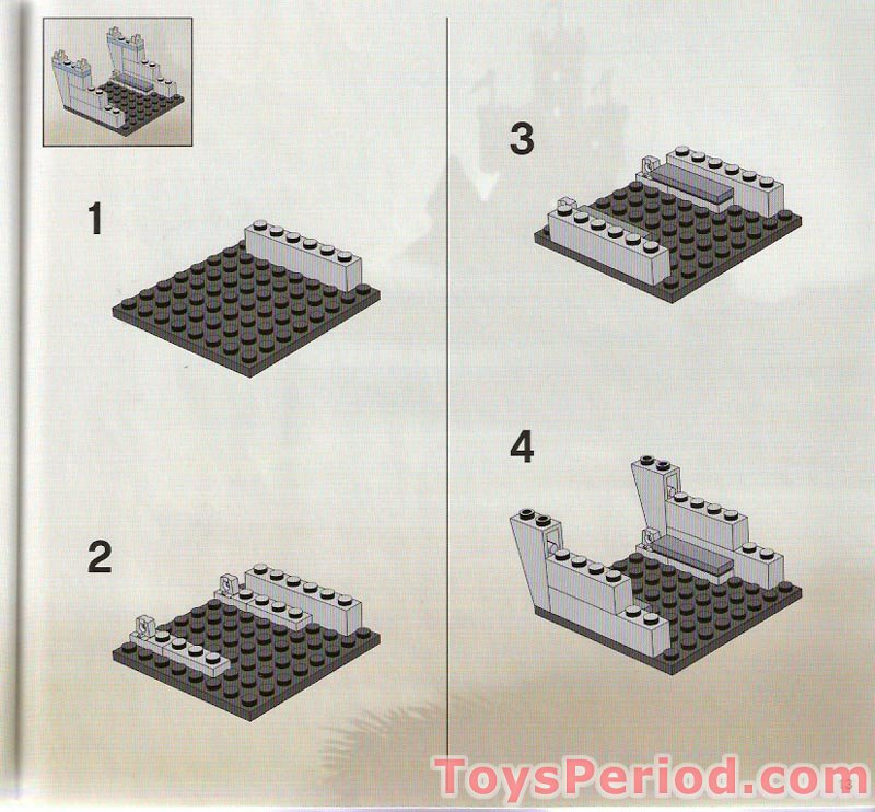 LEGO 8801 Knights' Attack Barge Instructions and Parts List
