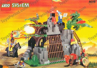 LEGO 6076 Dark Dragon's Den Instructions and Parts List
