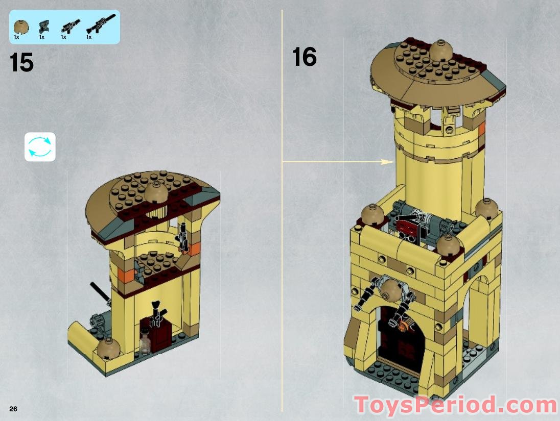 LEGO 9516 Jabba's Palace Instructions and Parts List