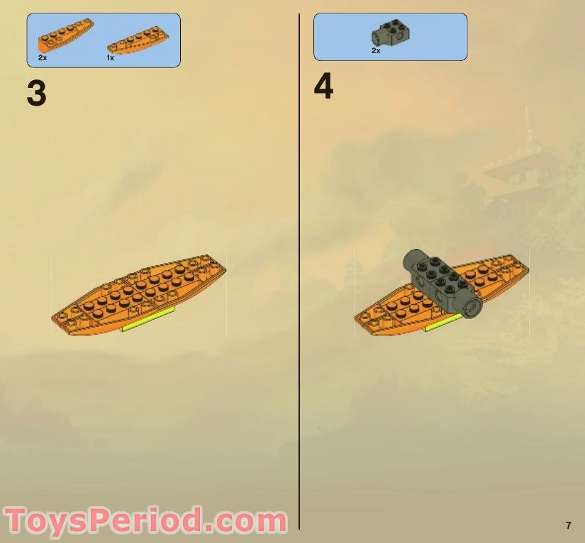 LEGO 2507 Fire Temple Instructions and Parts List