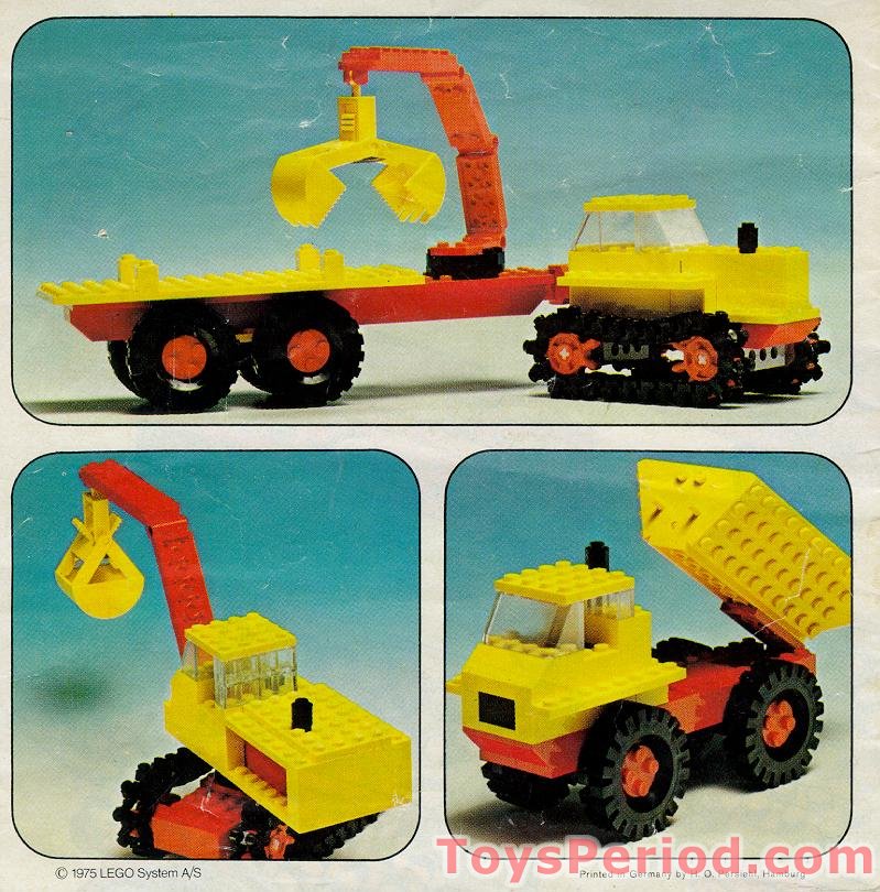 LEGO 387 Excavator and Dumper Instructions and Parts List