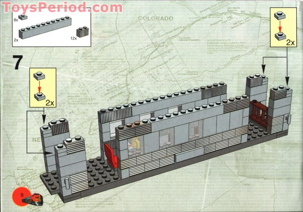 LEGO 10025 Santa Fe Cars - Set I, Mail or Baggage Car Instructions and ...
