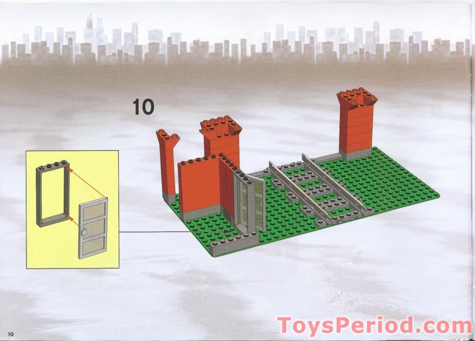 LEGO 10128 Train Level Crossing Instructions and Parts List