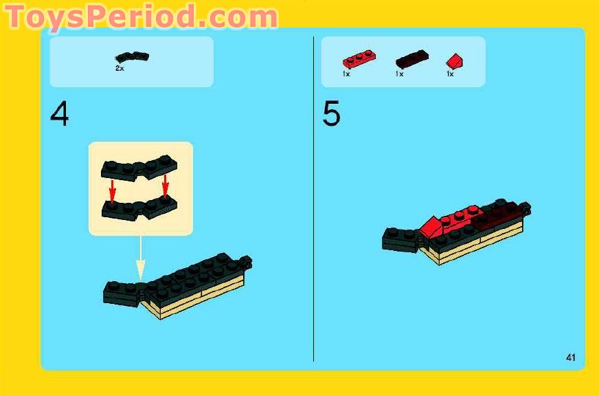 LEGO 4994 Fierce Creatures Instructions and Parts List