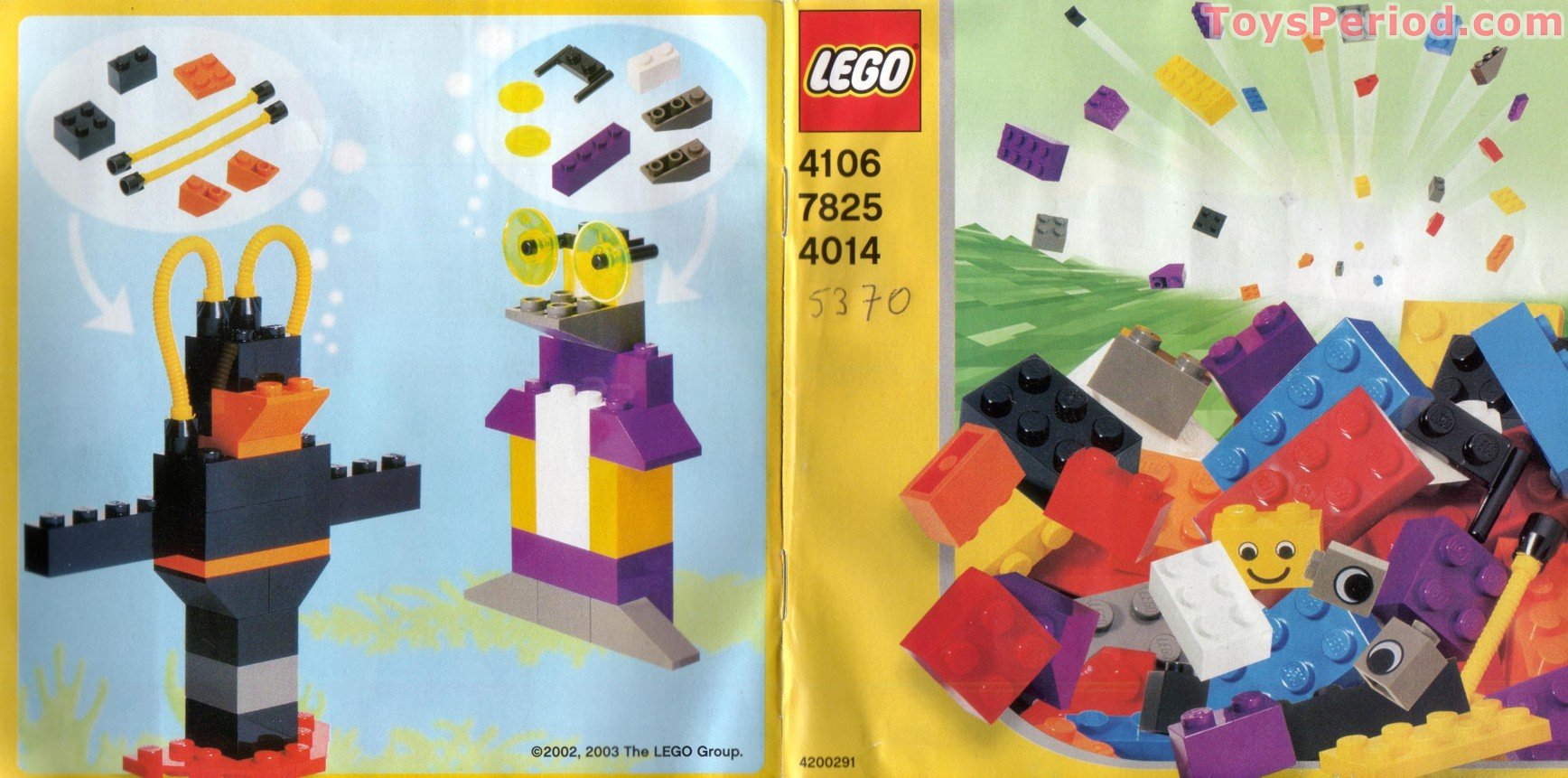 LEGO 7825 Creator Bucket Instructions and Parts List