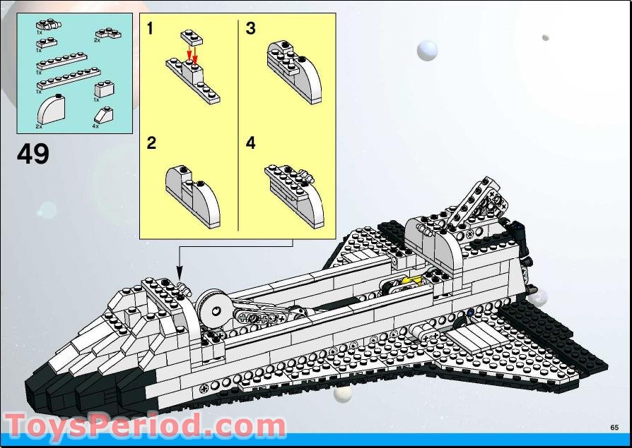 LEGO 7470 Space Shuttle Discovery Instructions and Parts List