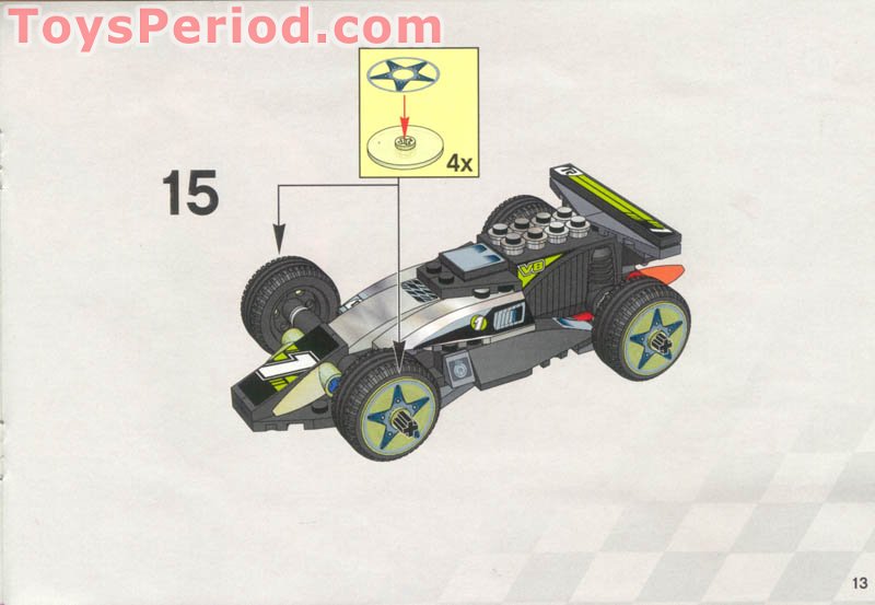 LEGO 8647 Night Racer Instructions and Parts List