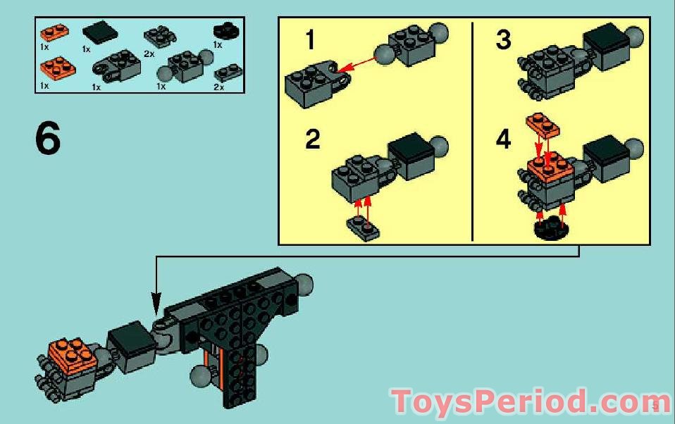 LEGO 8101 Claw Crusher Instructions and Parts List