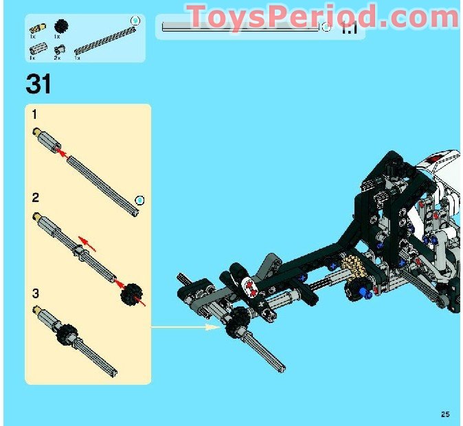 LEGO 8262 Quad Bike Instructions and Parts List