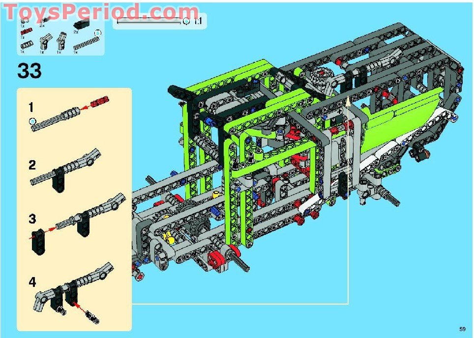 LEGO 8274 Combine Harvester Instructions and Parts List