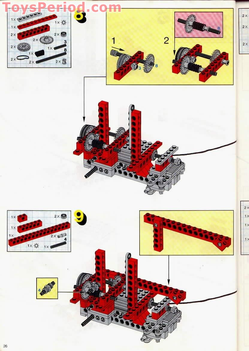 LEGO 8064 Motorized Universal Building Set, 9v Instructions and Parts List