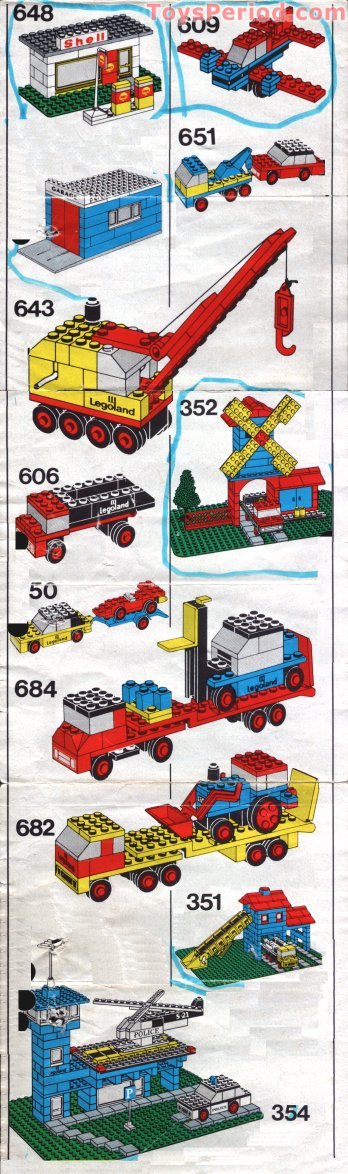 LEGO 1551-2 Sterling Luggage Carrier Instructions and Parts List