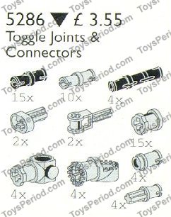 LEGO 5286 Toggle Joints and Connectors Set Parts List