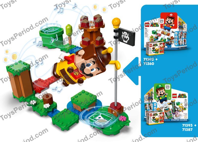 LEGO 71393 Bee Mario - Power-Up Pack Set Parts List