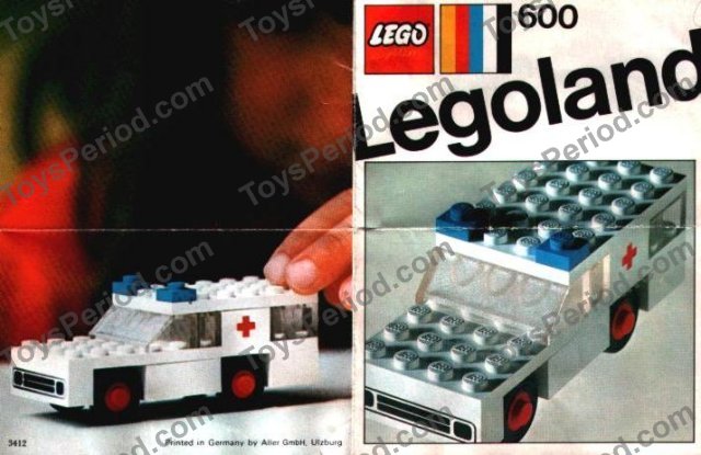 LEGO 600-1 Ambulance Instructions and Parts List