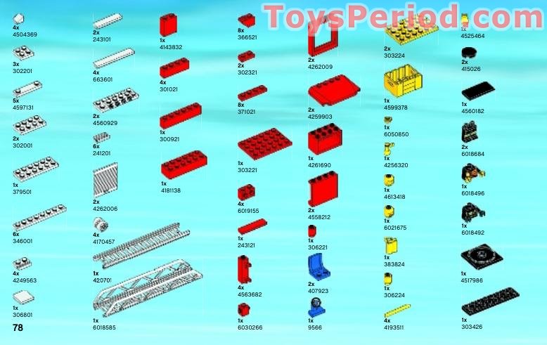LEGO 60002 Fire Truck Instructions and Parts List