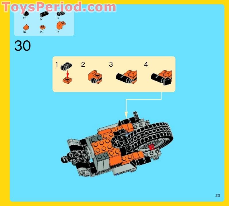 LEGO 7291 Street Rebel Instructions and Parts List