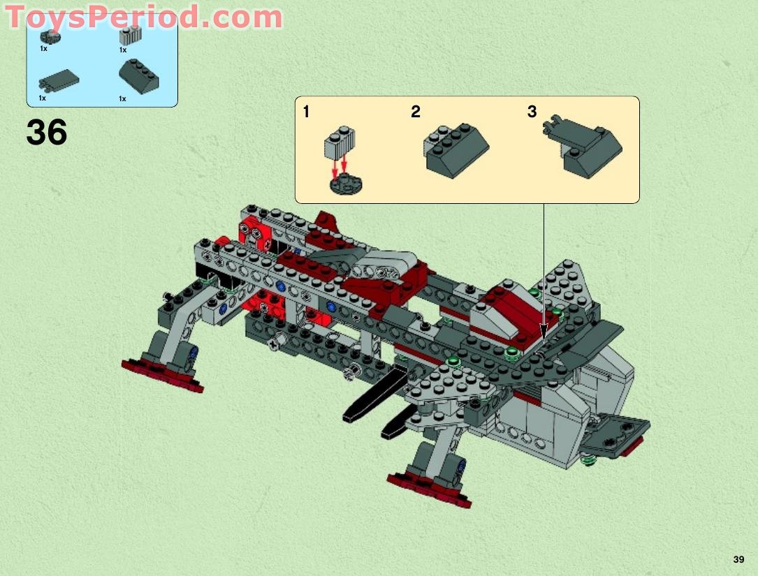 LEGO 75025 Jedi Defender-class Cruiser Instructions and Parts List