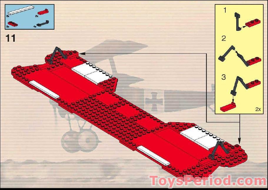 LEGO 10024 Red Baron Instructions and Parts List