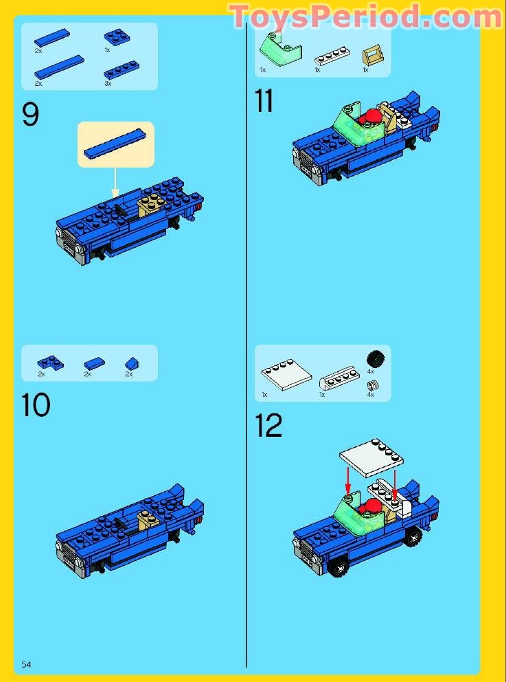 LEGO 10184 Town Plan Instructions and Parts List