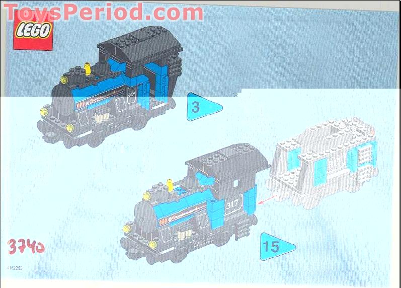 LEGO 3740 My Own Train - Small Engine Instructions and Parts List